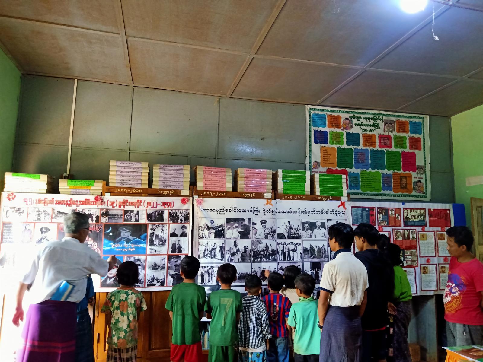 လိပ်သိုမြို့တွင် ၇၅ နှစ်မြောက် အာဇာနည်နေ့အကြို အသိပညာပေး နံရံကပ