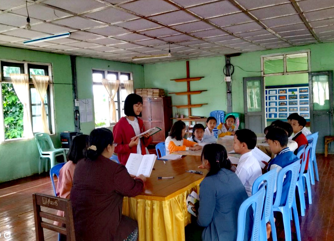 နမ့်စန်မြို့နယ် ပြည်သူ့စာကြည့်တိုက်တွင် စာဖတ်ဝိုင်းဆောင်ရွက