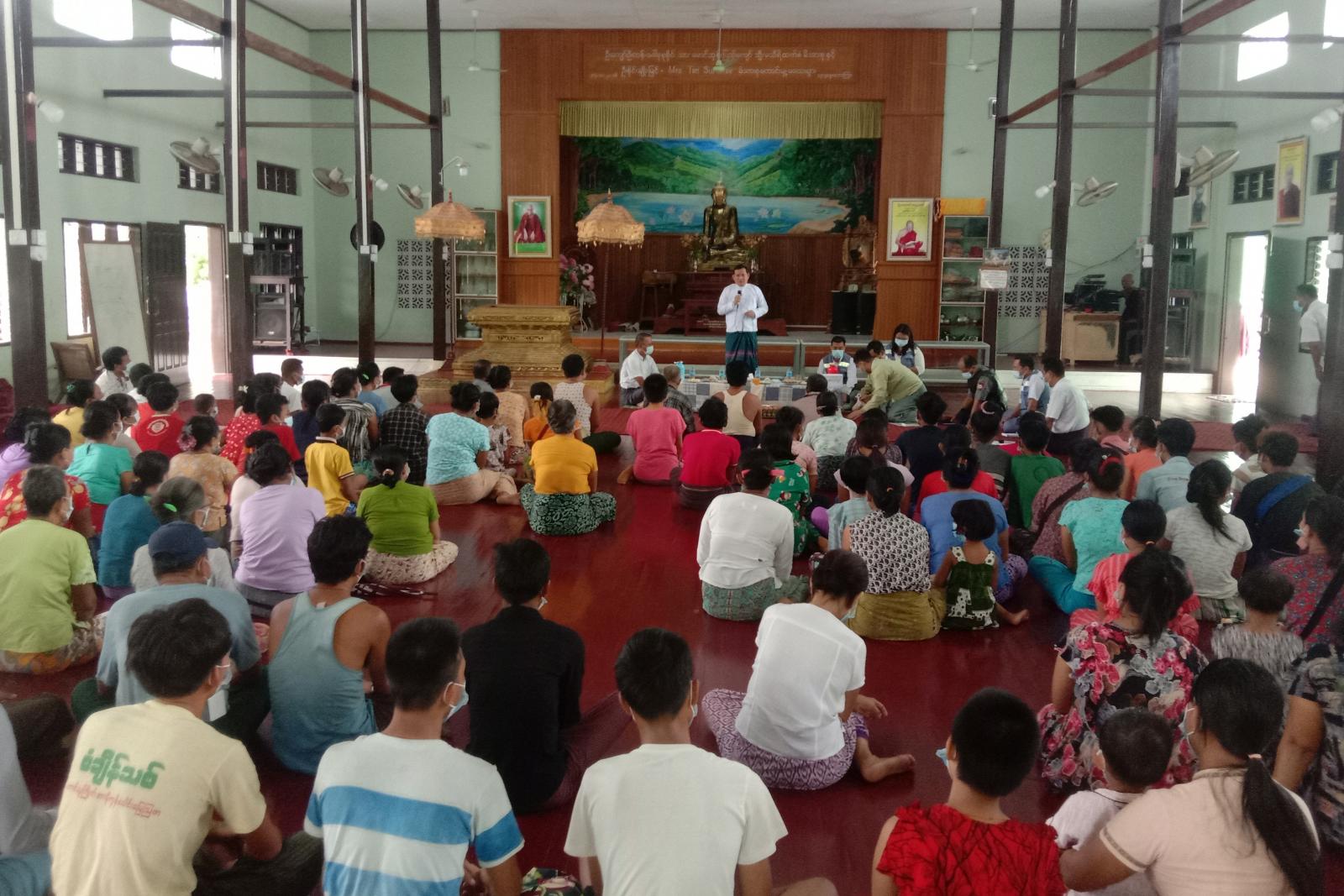 ဖြူးမြို့နယ်အတွင်းသို့ ယာယီပြောင်းရွှေ့လာသူများအား ပဲခူးတိုင်းဒေသကြီးအစိုးရအဖွဲ့က ထောက်ပံ့