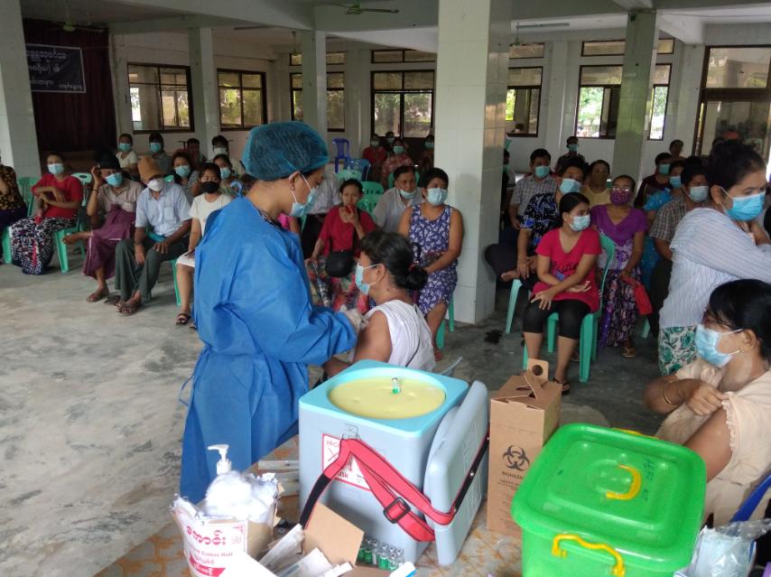 ဒဂုံမြို့သစ် မြောက်ပိုင်း မြို့နယ်၌ ကိုဗစ် ၁၉ ကာကွယ်ဆေးရာနှုန်းပြည့်လ
