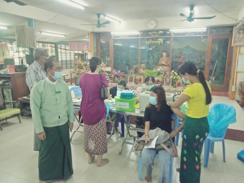 ကျောက်တံတားမြို့နယ်အတွင်း အသက် ၁၈ နှစ်နှင့်အထက် ပြည်သူများအား ကိုဗစ် ၁၉