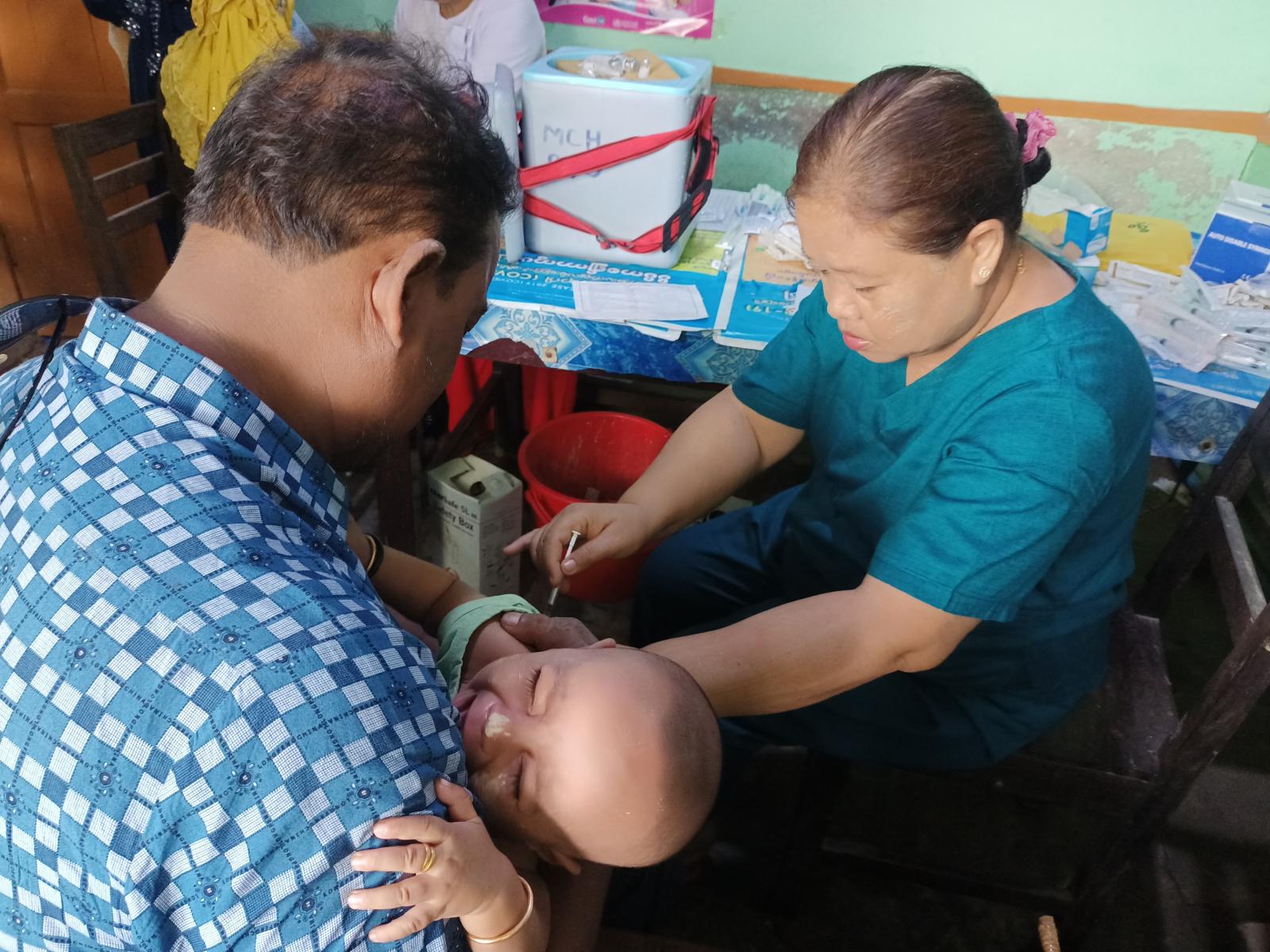ဘူးသီးတောင်မြို့၌ မွေးစမှ အသက်တစ်နှစ်အောက် ကလေးများအား ပုံမှန်ကာကွယ်ဆေး