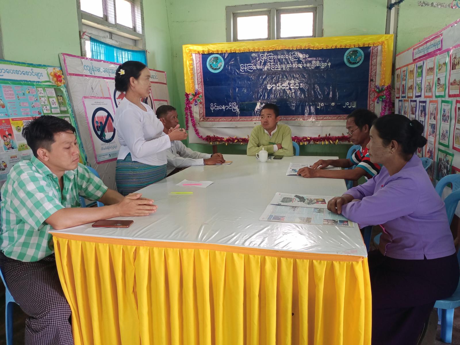 မိုင်းနောင်မြို့ ပြန် ဆက်ဦးစီးဌာနရုံး Community Centerတွင် စာပေချစ