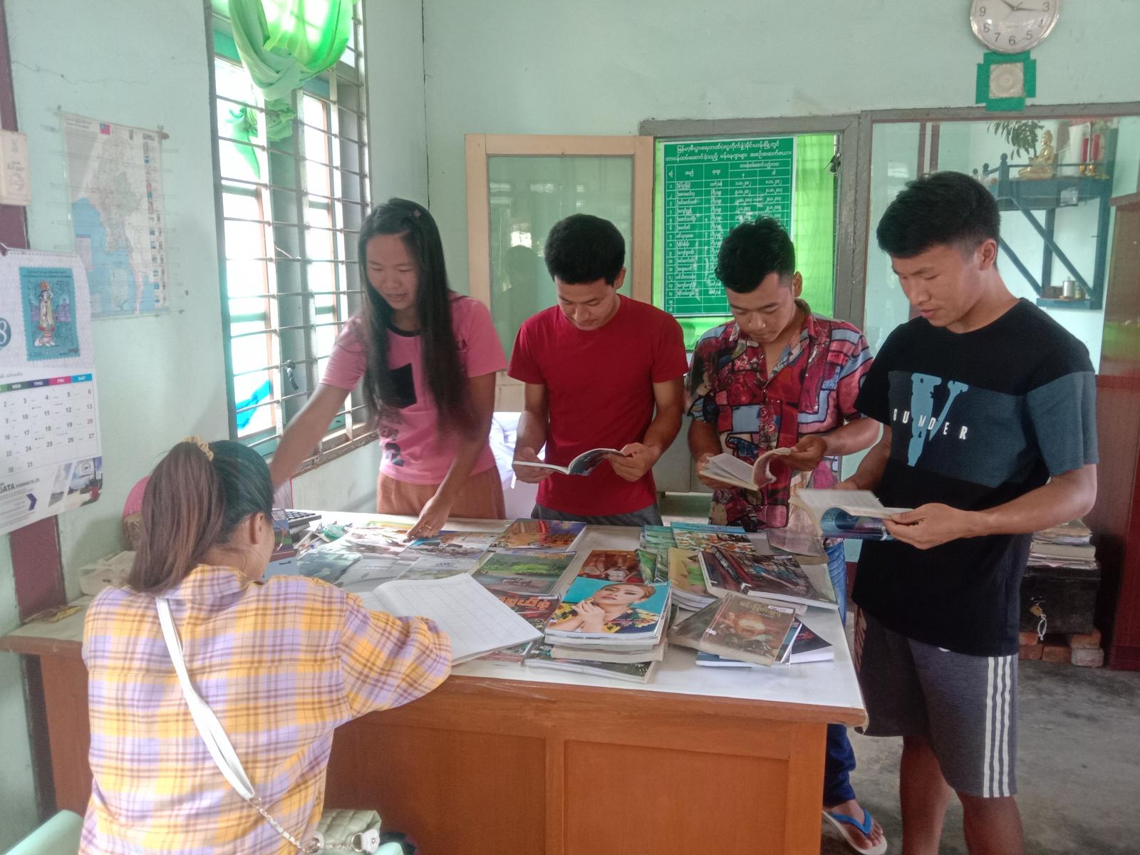 မိုင်းယန်းမြို့၌ နယ်လှည့်စာကြည့်တိုက် ဝန်ဆောင်မှုလုပ်ငန်များ ကွင်းဆင