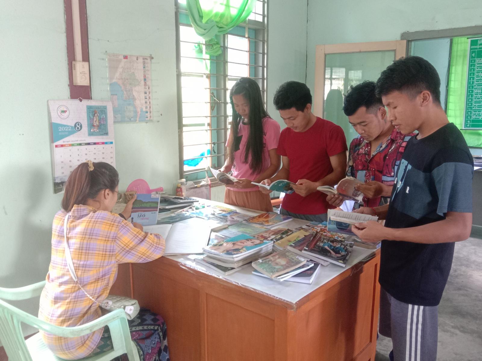 မိုင်းယန်းမြို့၌ နယ်လှည့်စာကြည့်တိုက် ဝန်ဆောင်မှုလုပ်ငန်များ ကွင်းဆင