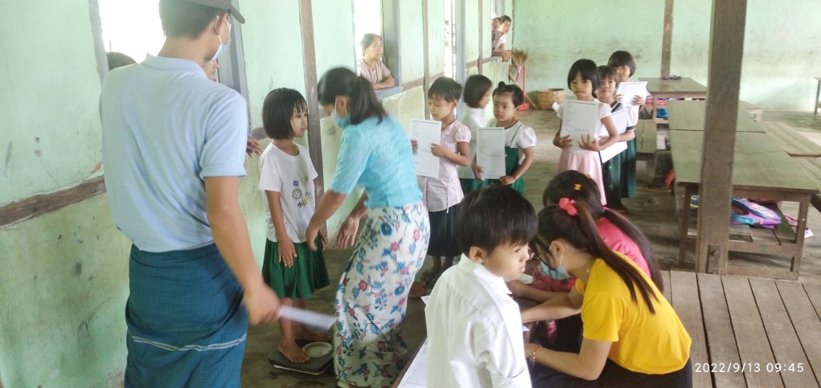 တမူးမြို့ မြို့မဘုန်းတော်ကြီးသင် ပညာရေးကျောင်း၌ ကျောင်းကျန်းမာရေး စစ