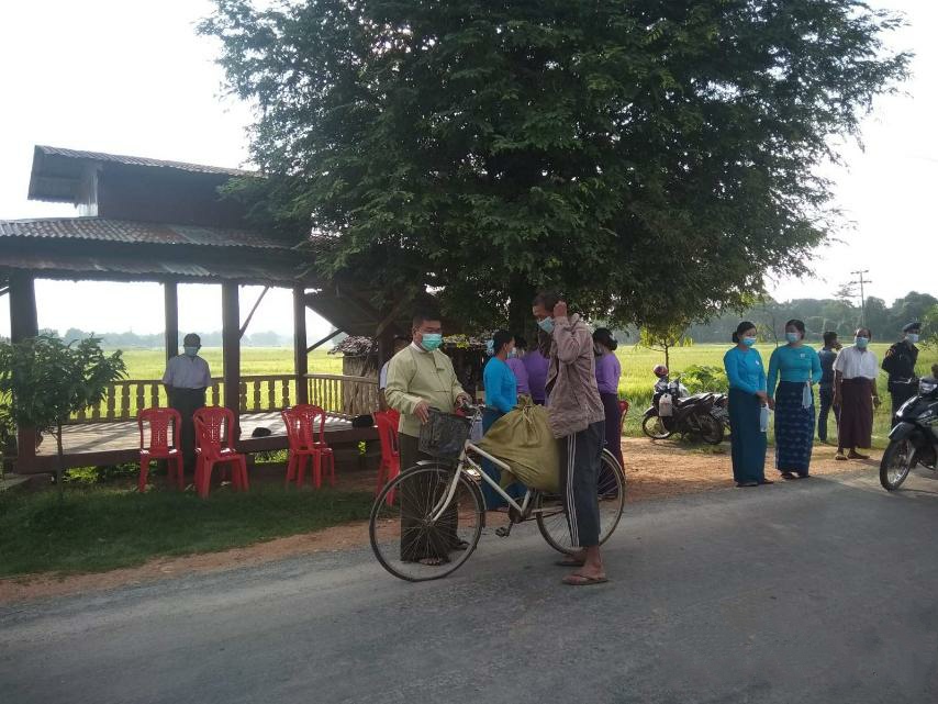 သဲကုန်းမြို့နယ်၌ ကိုဗစ် ၁၉ ရောဂါကြိုတင်ကာကွယ်ရန် နှာခေါင်းစည်းတပ်ဆင