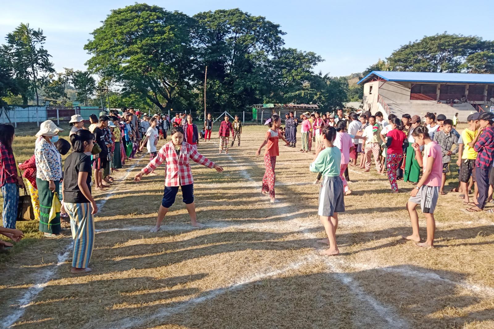 ကံမမြို့နယ်၌ ၁၀၂ နှစ်မြောက် အမျိုးသားအောင်ပွဲနေ့အထိမ်းအမှတ် အားကစားပ