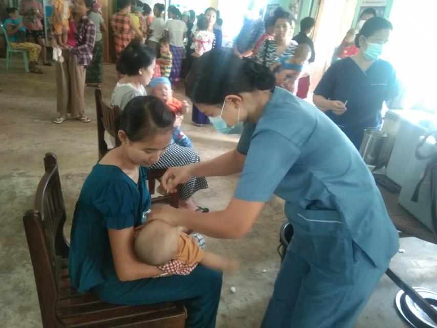 ဘီးလင်းမြို့နယ်တွင် မွေးကင်းစမှ အသက် ၂ နှစ်အောက် ကလေးနှင့်ကိုယ်ဝန်ဆောင
