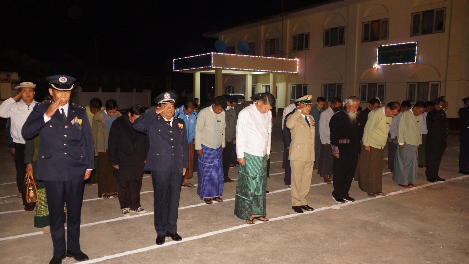 ကျိုင်းတုံမြို့၌ ၇၅ နှစ်မြောက် စိန်ရတုလွတ်လပ်ရေးနေ့ နိုင်ငံ‌တော်အလံတင