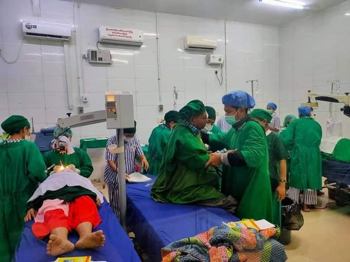 မြင်းမူမြို့နယ်၊ ထီးဆောင်းကျေးရွာ ရွှေရတုတိပိဋကပါလ မျက်စိဆေးရုံကြီးမှ မ