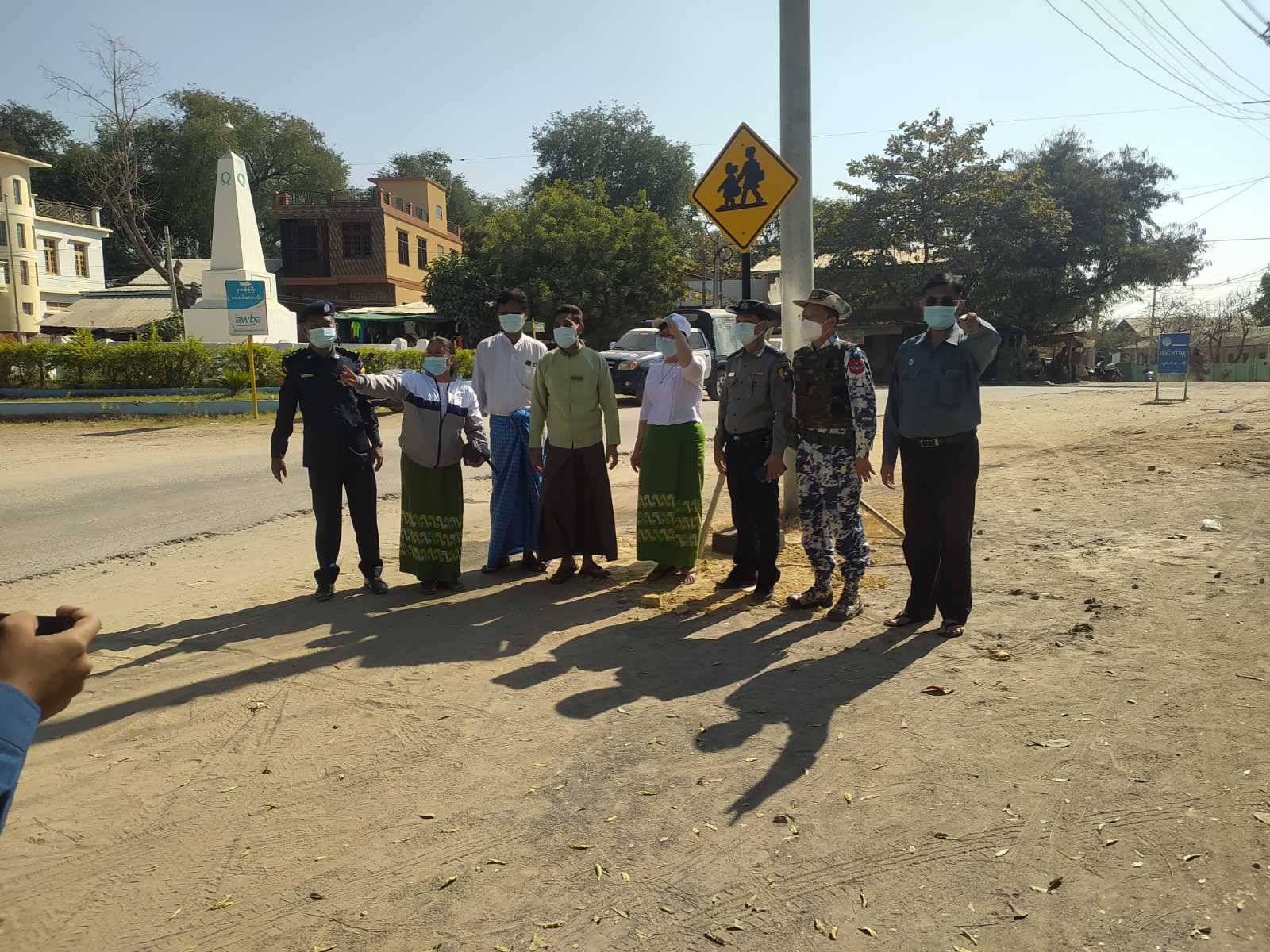 နွားထိုးကြီးမြို့တွင် မီးဘေးလုံခြုံရေး မီးငြှိမ်းသတ်တက်စေရန်လက်တွေ့သရုပ