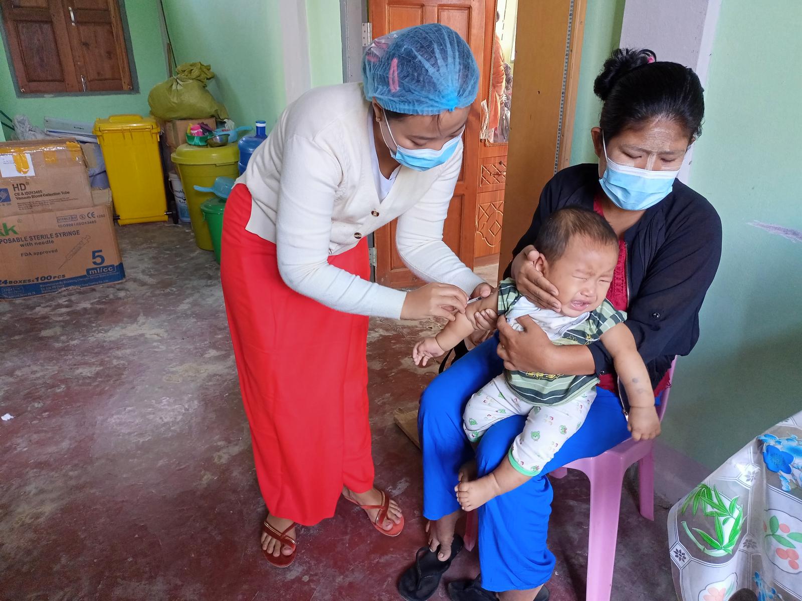မြေပုံမြို့နယ်၌ အသက် ၂ လမှ ၂ နှစ်အောက် ကလေးငယ်များနှင့် ကိုယ်ဝန်ဆောင