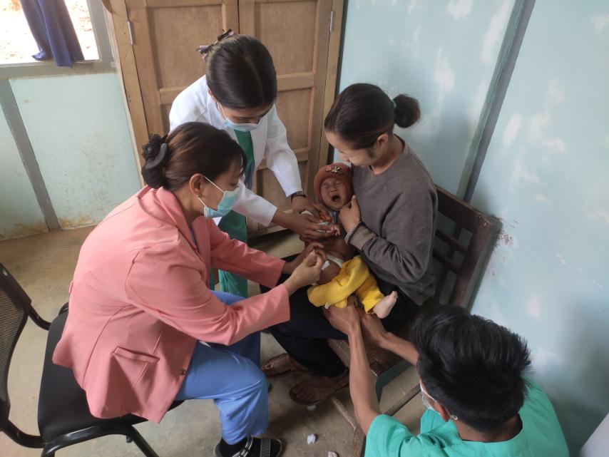 လဟယ်မြို့တွင် အသက် ၂ လမှ ၁ နှစ်ခွဲအောက် ကလေးသူငယ်များနှင့် ကိုယ်၀န