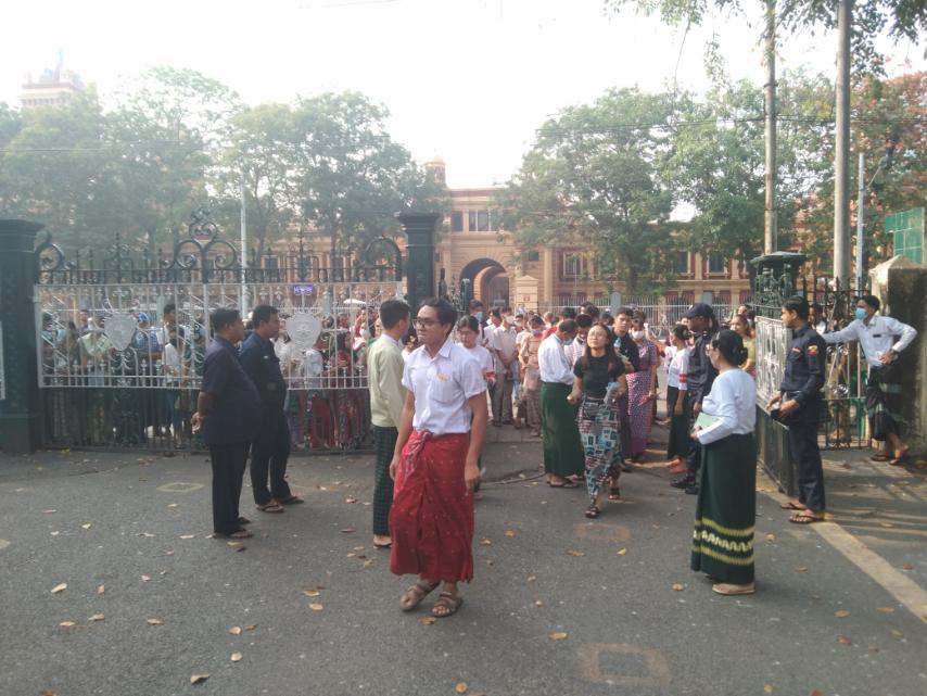 ဗိုလ်တထောင်မြို့နယ်၌ ၂၀၂၂ ၂၀၂၃ ပညာသင်နှစ်၊ တက္ကသိုလ် ဝင်တန်းစာမေးပ