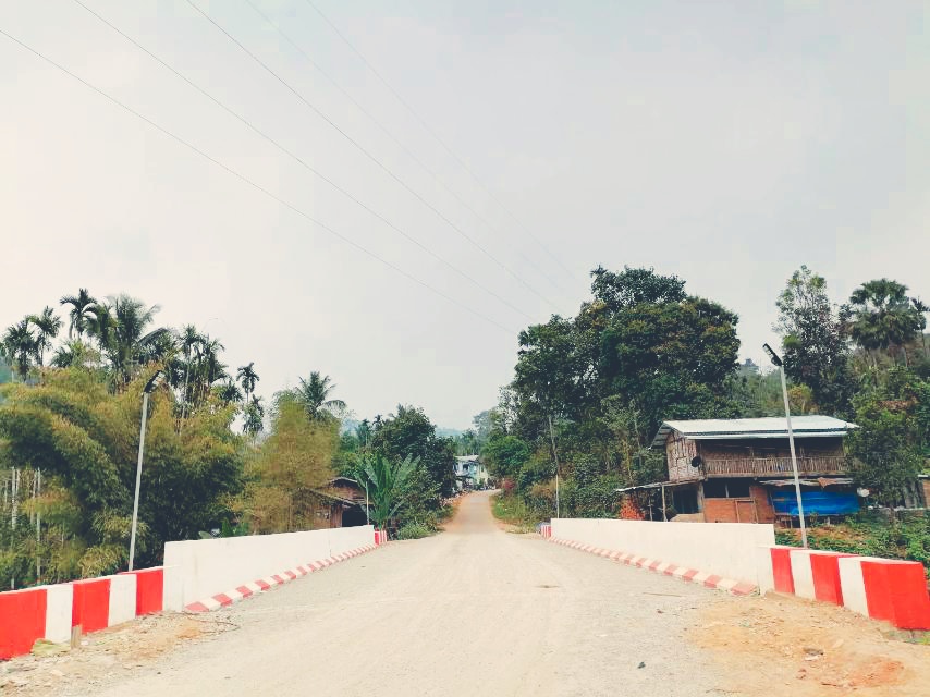 လိပ်သိုတွင် သောက်ရေခပ်ချောင်းကူးသံကူကွန်ကရစ်တံတားသစ် ရာနှုန်းပြည့်တည