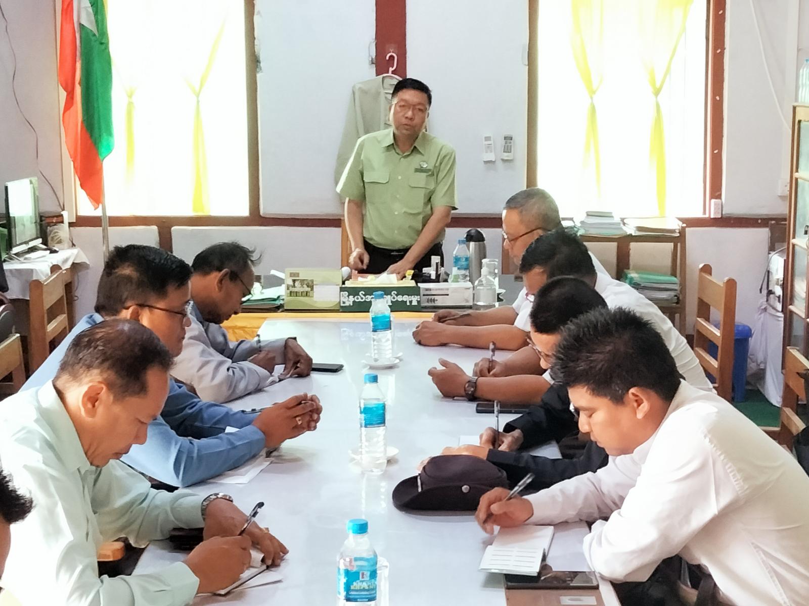 နတ်မောက်မြို့၌ ဌာနဆိုင်ရာလုပ်ငန်းညှိနှိုင်အစည်းအဝေး ကျင်းပ