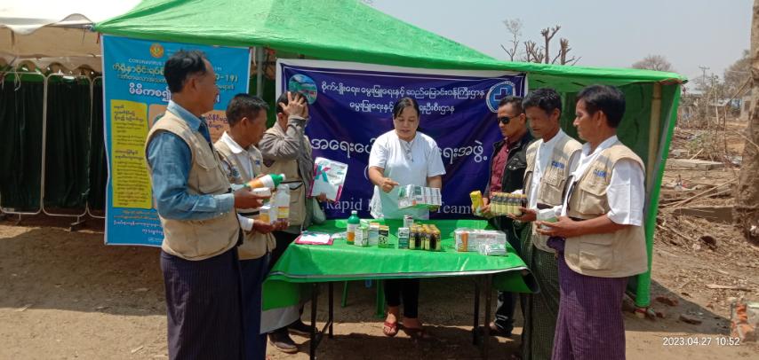 လယ်ဝေးမြို့နယ်အတွင်း လေဘေးသင့်ကျေးရွာများရှိ ကျွဲနွားများအား မွေးမြူရေးနှင့်ကုသရေးဦးစီးဌာနမှ ကျန