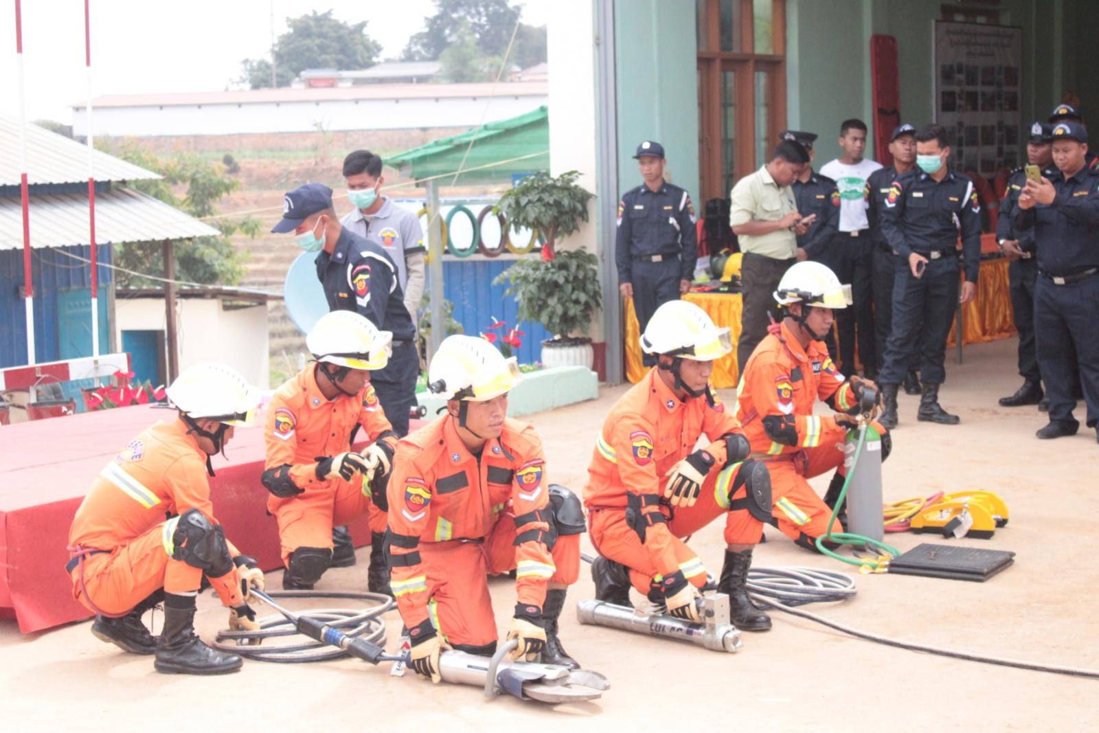 လောက်ကိုင်မြို့၌ ၇၇ နှစ်မြောက် မြန်မာနိုင်ငံမီးသတ်တပ်ဖွဲ့နေ့ အခမ