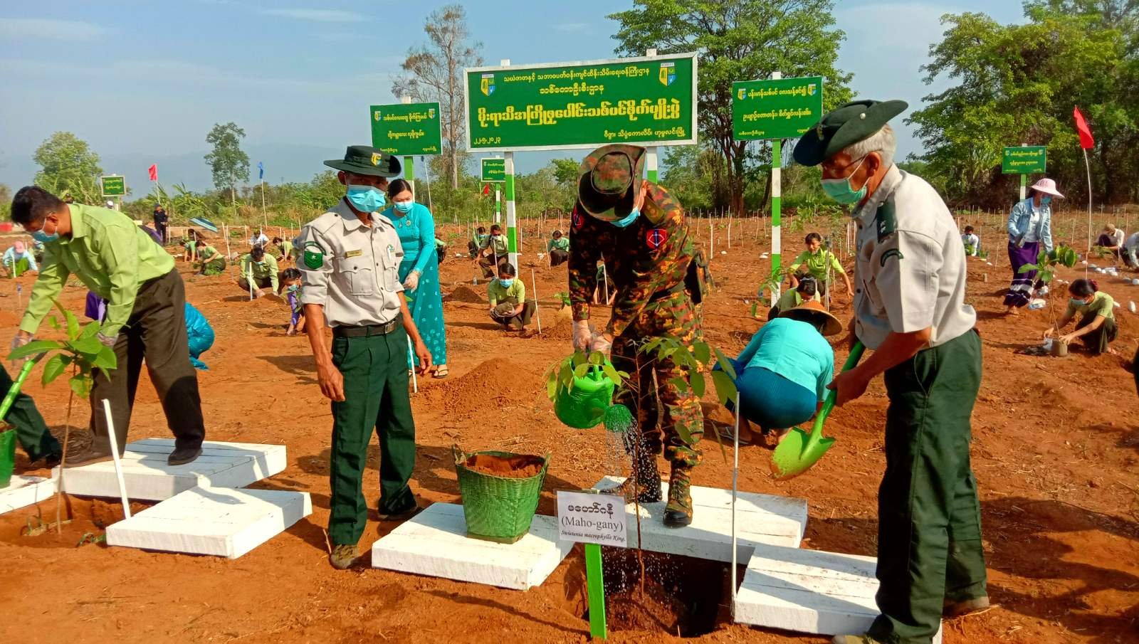 ဟုမ္မလင်းမြို့၌ မိုးရာသီအကြို သစ်ပင်စိုက်ပျိုးပွဲတော်ကျင်းပ