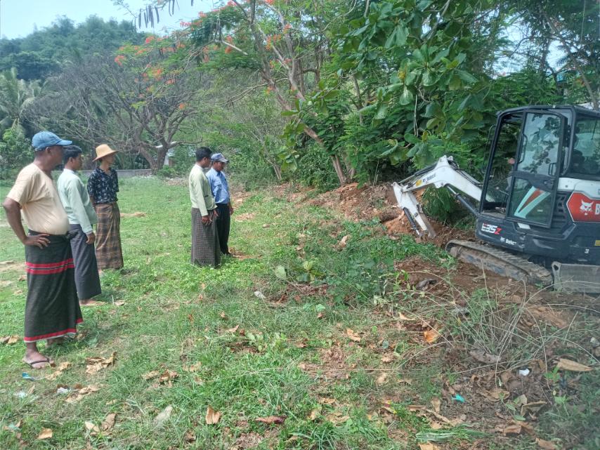 ဟိုင်းကြီးကျွန်းမြို့၌ ရေစီးရေလာကောင်းမွန်စေရန် ရေမြောင်းများတူးဖော်ခြင