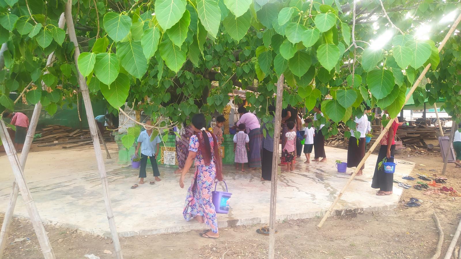 ရမည်းသင်းမြို့၌ ကဆုန်လပြည့် ညောင်ရေသွန်းလောင်းပူဇော်ပွဲများ ကျင်းပ