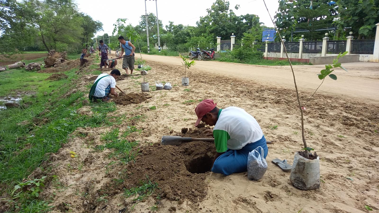တောင်တွင်းကြီးမြို့ သဖန်းကုန်းကျေးရွာ စိမ်းလန်းစိုပြေသာယာလှပစေရေး ရွာဝင