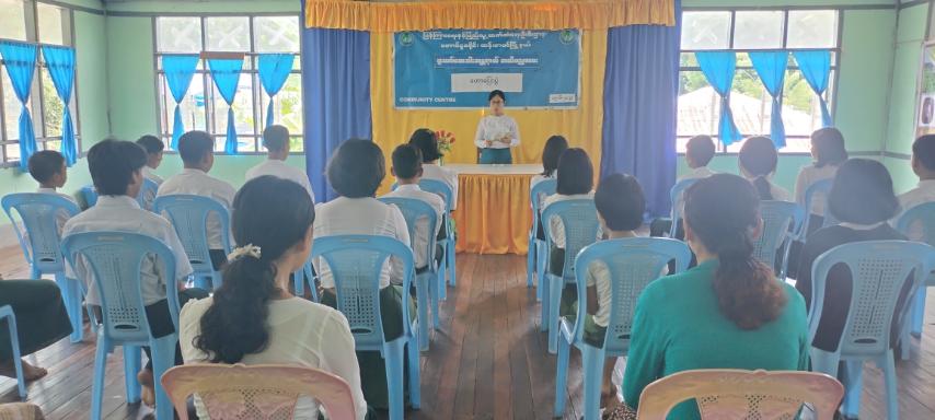 ထန်းတပင်မြို့နယ် လူထုအခြေပြုဗဟိုဌာန Community Centre ခန်းမ၌ အပြည်ပြည