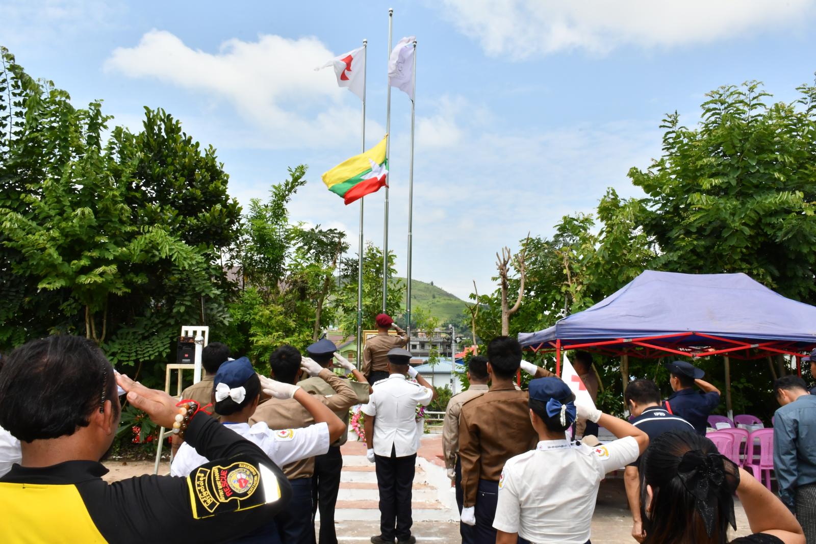 မူဆယ်မြို့၊ မိုင်းယု ၁၀၅ မိုင် ကြက်ခြေနီအသင်း၌ ၇၆ နှစ်မြောက် အာဇာနည