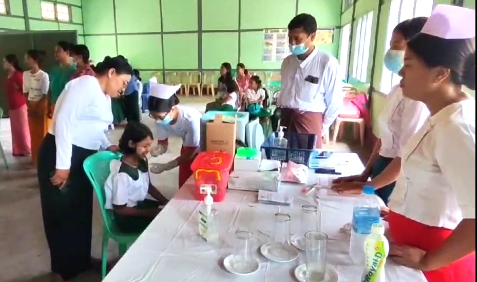လယ်ဝေးမြို့နယ်တွင် ၉ နှစ်မှ ၁၂ နှစ်အတွင်းရှိ ကျောင်းသူ ၄၅၉၃ ဦးအား