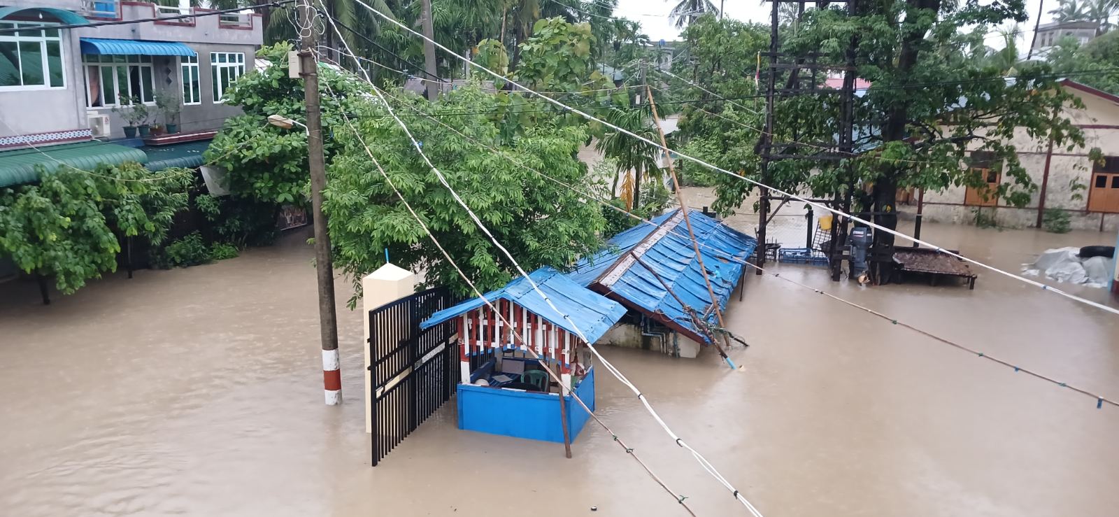 မင်းပြားမြို့နယ်၌ လေးမြို့မြစ်ရေမြင့်တက်မှုကြောင့် ရေကြီးရေလျှံမှုဖြစ်ပ