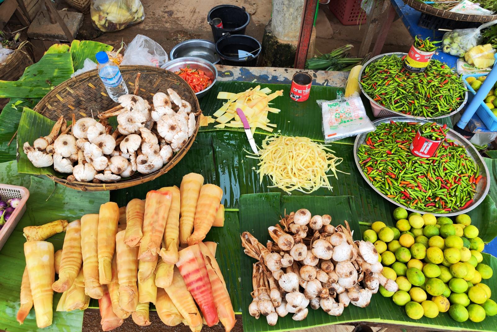 လားရှိုးမြို့တွင် စားဖိုဆောင်သီးနှံများသာ အများဆုံးရောင်းချသည့် ရေခ