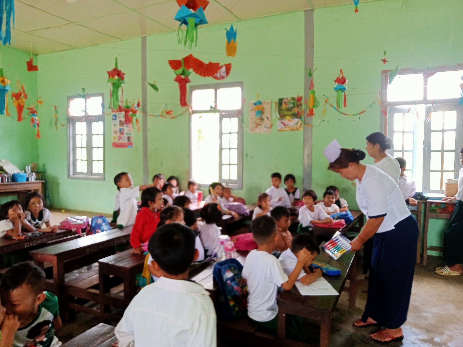 လဲချားမြို့နယ် အ ထ က ခွဲ နောင်မိန်းကျောင်းတွင် ကျောင်းကျန်းမာရေးကွင