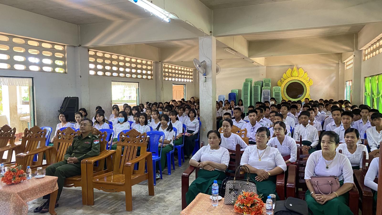 အခြေခံပညာကျောင်းများတွင် မီးသတ်ဦးစီးဌာနမှ အသိပညာပေး ဟောပြောခြင်းနှင့