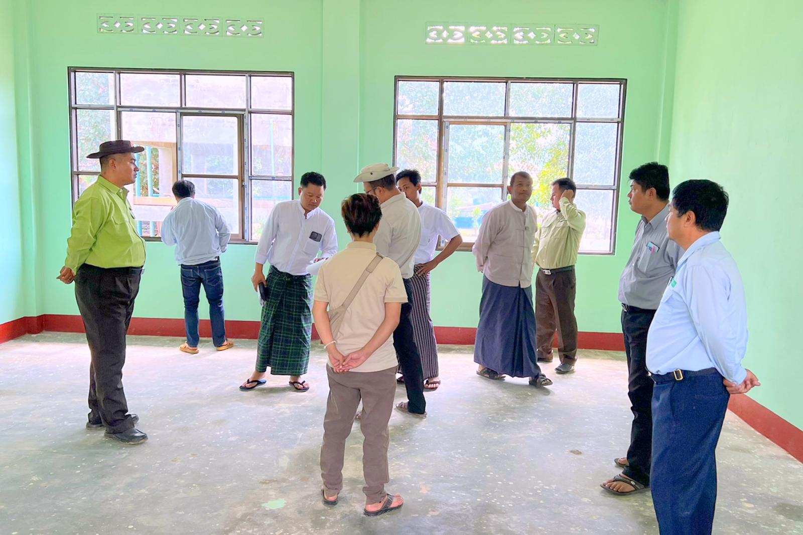 မိုင်းယောင်းမြို့နယ်တွင် တည်ဆောက်ရေးလုပ်ငန်းများ ကွင်းဆင်းစစ်ဆေး
