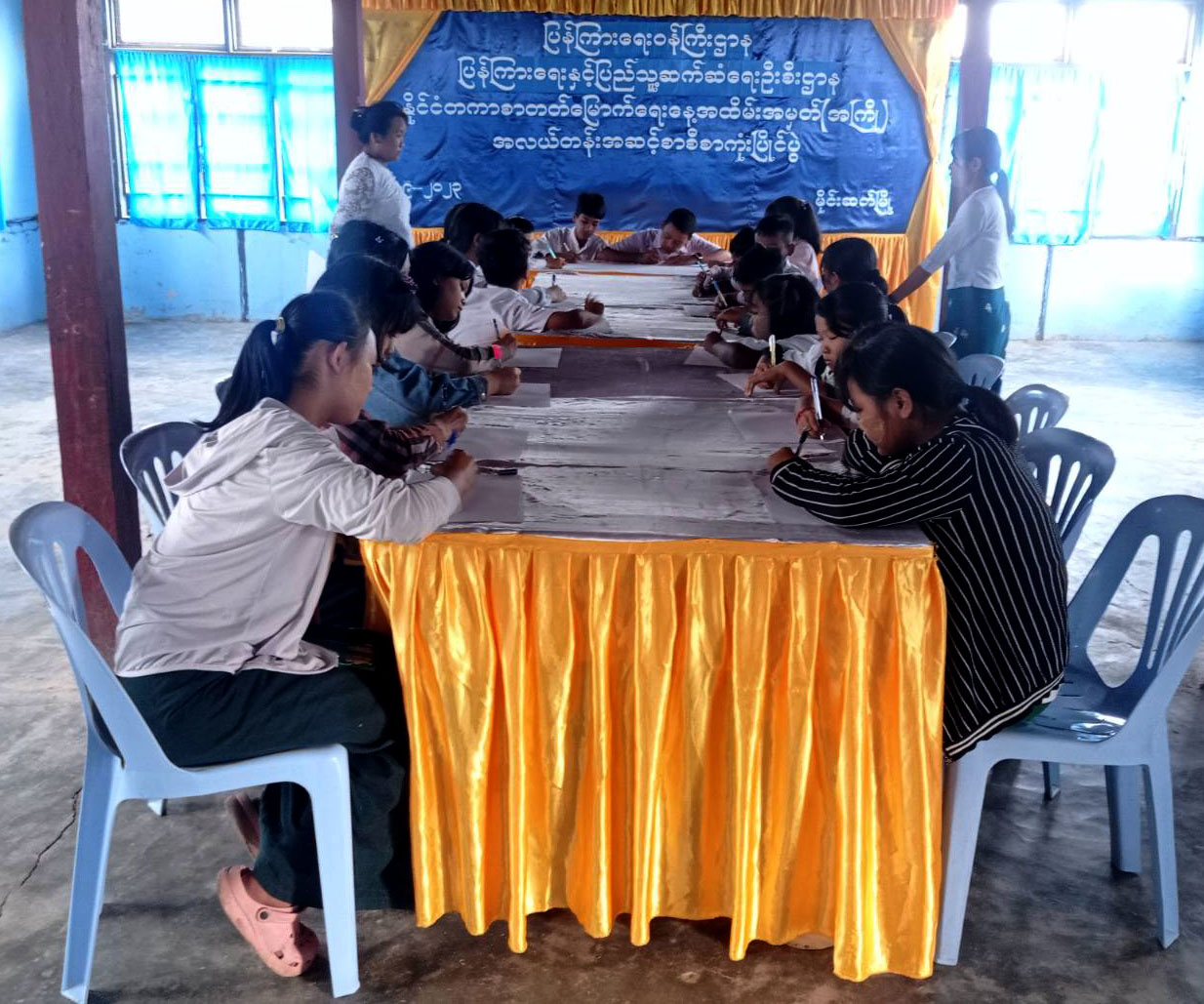 မိုင်းဆတ်မြို့ခရိုင်၊ လူထုအခြေပြုဗဟိုဌာန Community Centre ခန်းမ၌ နိုင