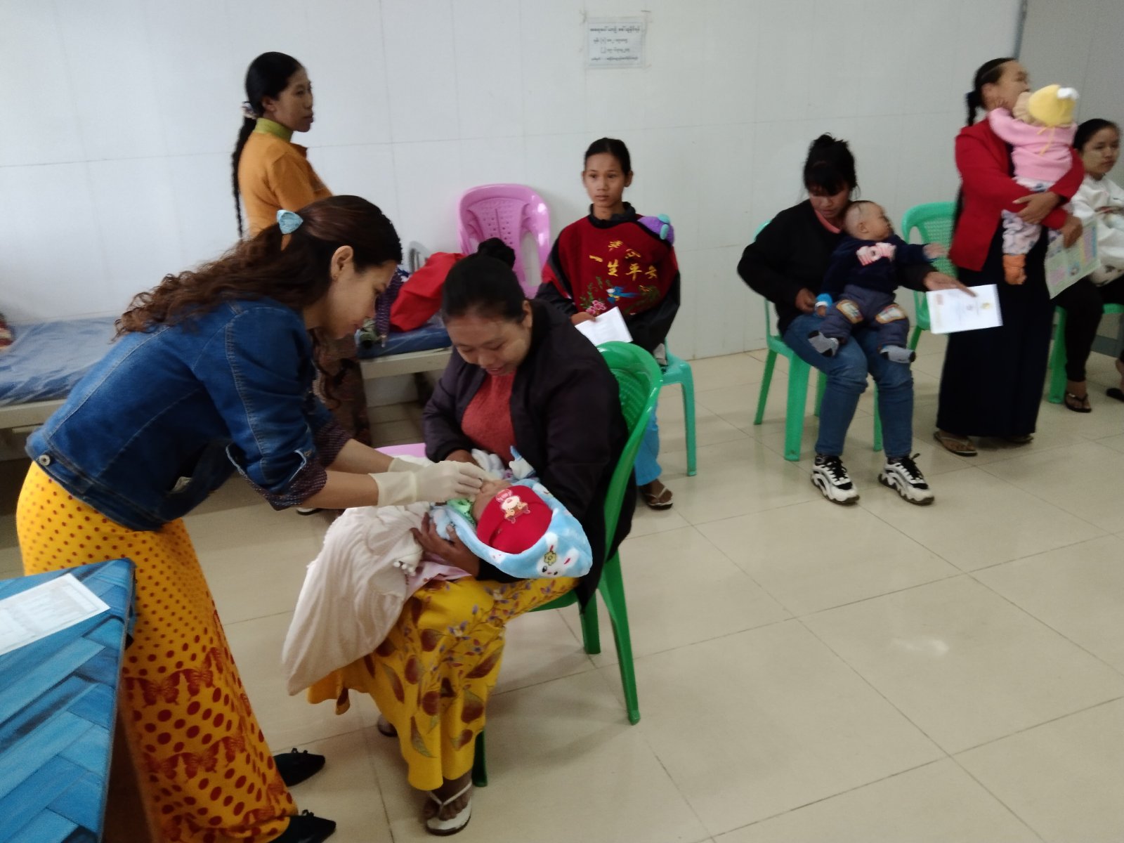 နမ့်ဆန်မြို့နယ်တွင် မွေးကင်းစမှ အသက် ၂ နှစ်အောက် ကလေးငယ်များအား ပုံမှန