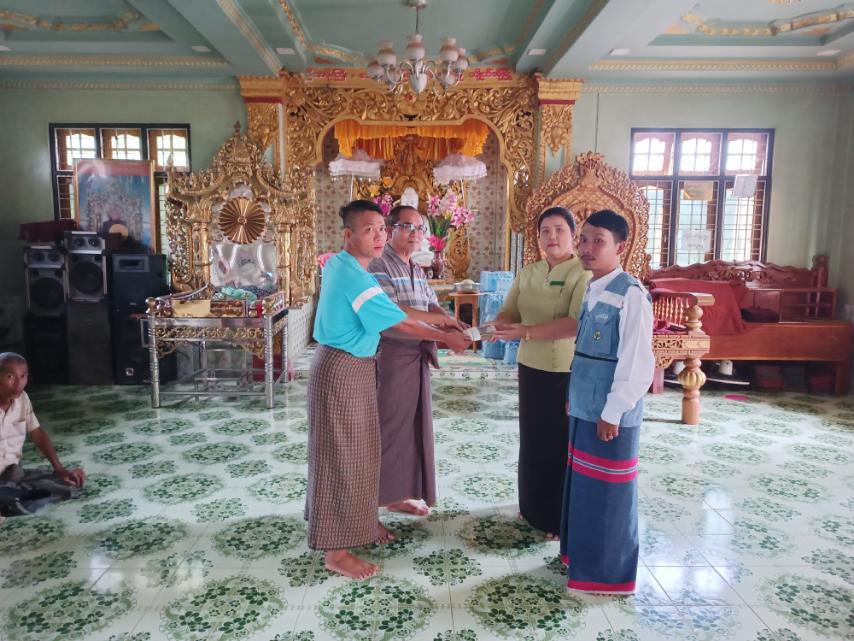 ကျိုက်ထိုမြို့နယ်တွင် ရေဘေးသင့်ပြည်သူ ၉၅၆ ဦးအား ထောက်ပံ့ငွေပေးအပ