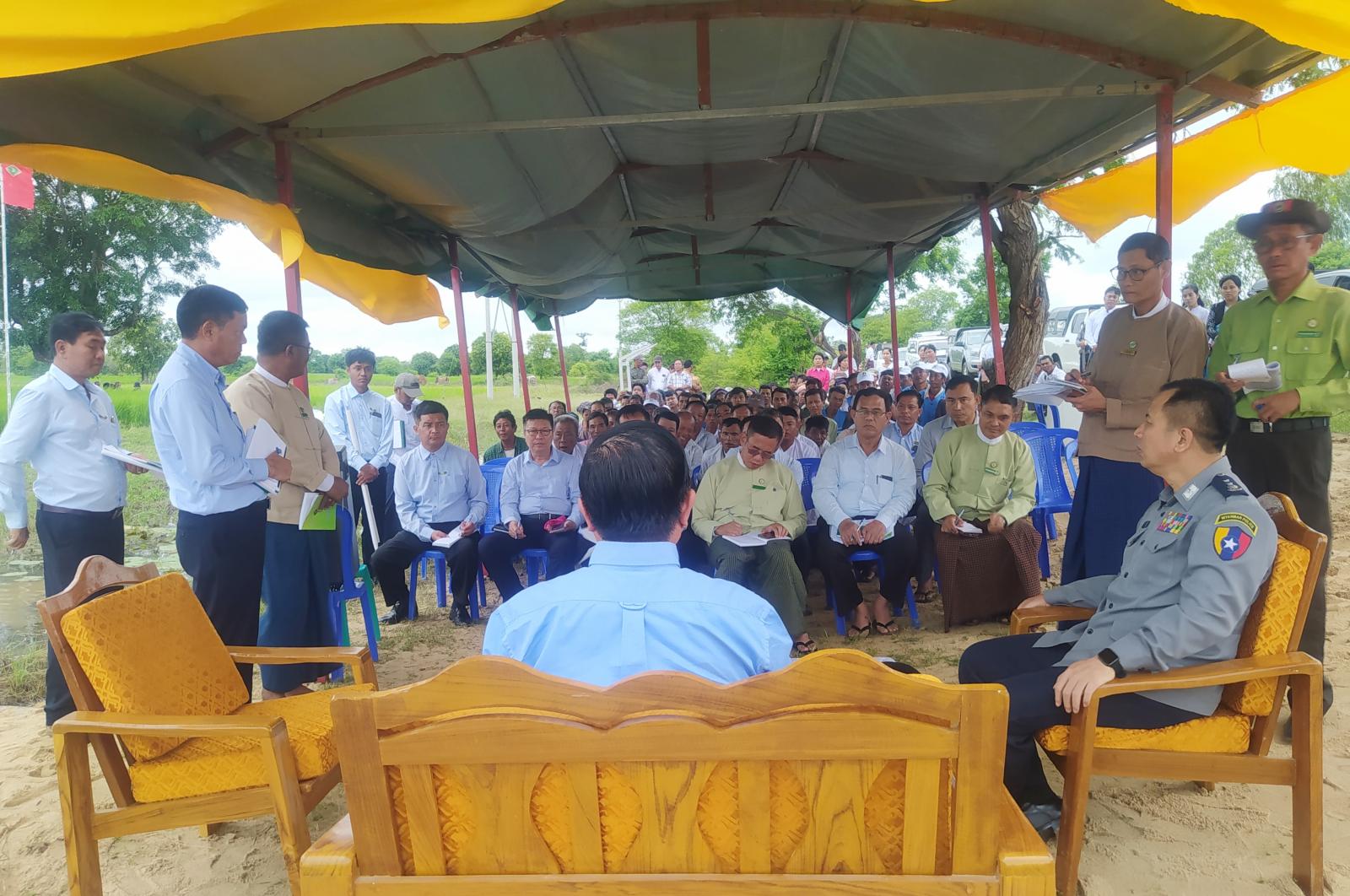 မကွေးတိုင်းဒေသကြီးအစိုးရအဖွဲ့ ဝန်ကြီးချုပ် ဦးတင့်လွင် ၊မြို့သစ်မြို့နယ