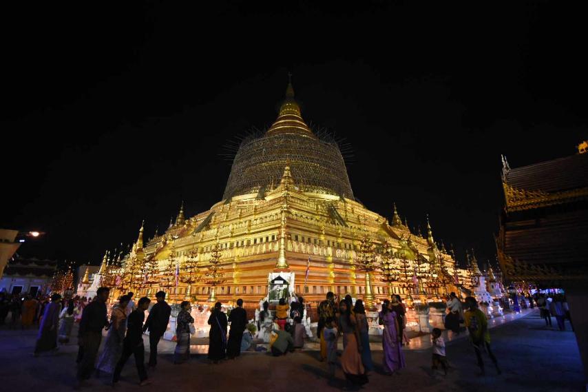 တန်ဆောင်မုန်းလပြည့်နေ့ ပုဂံ ညောင်ဦး ရှေးဟောင်းယဉ်ကျေးမှုဇုန်ရှိ ဘုရားမ