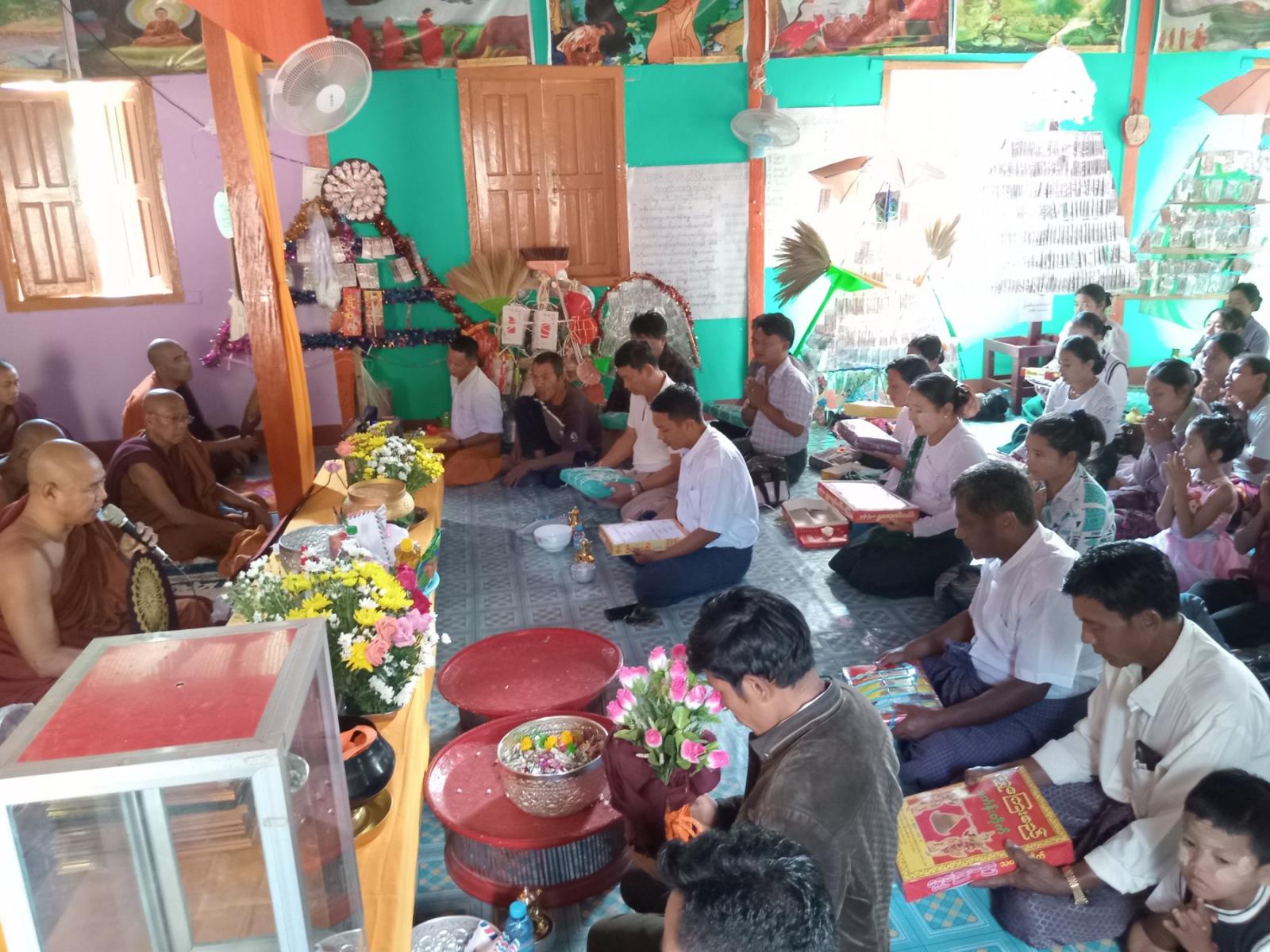 မိုင်းစံမြို့ သီရိမင်္ဂလာရွှေဂူတောရကမ္မဋ္ဌာန်းကျောင်းတိုက်၌ ၁၂ ကြိမ