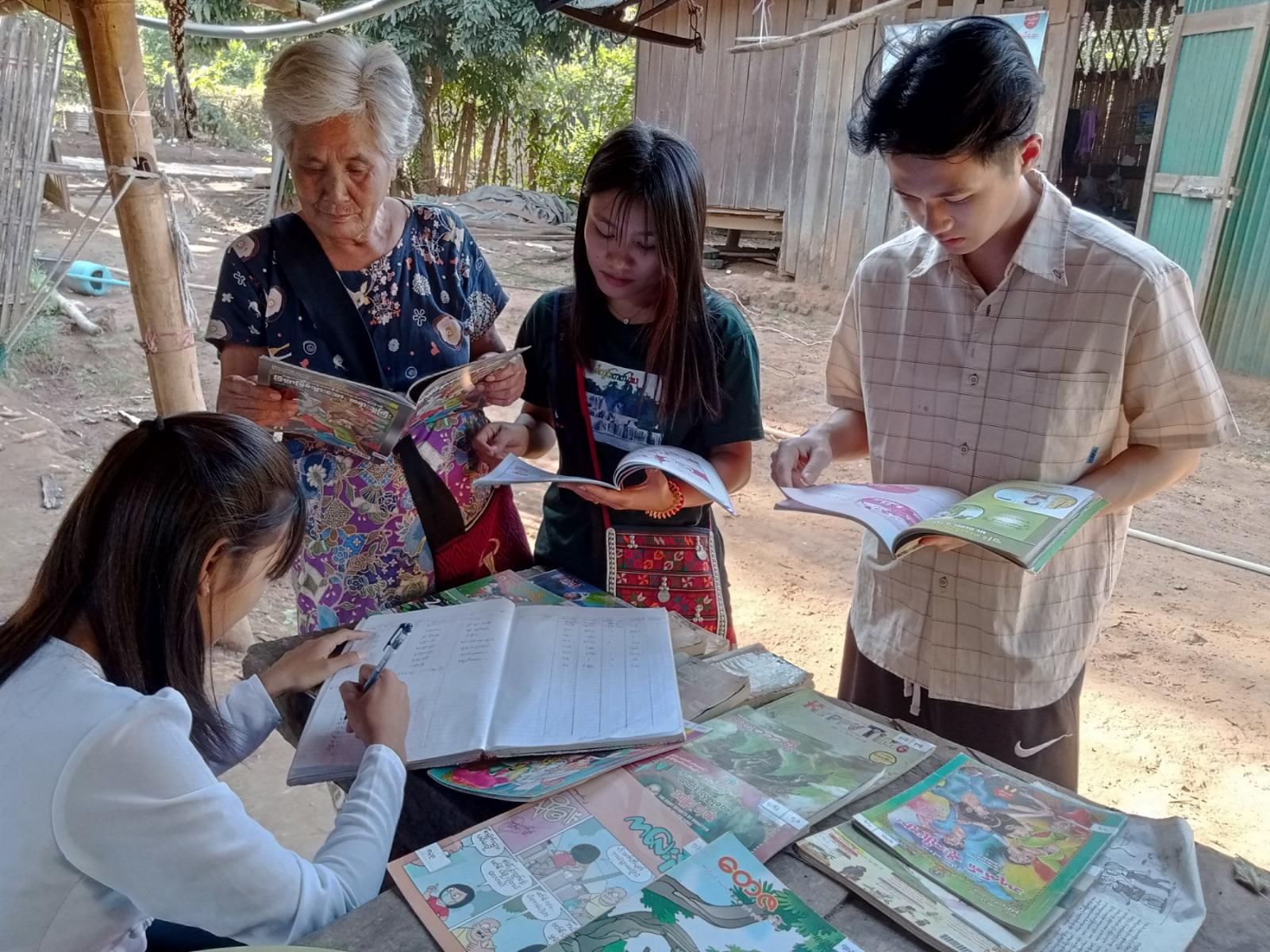 ပုံပါကျင်မြို့၌ အမှတ် ၁ ရပ်ကွက်အတွင်းသို့ ရွေ့လျားစာကြည့်တိုက်ကွင်းဆင