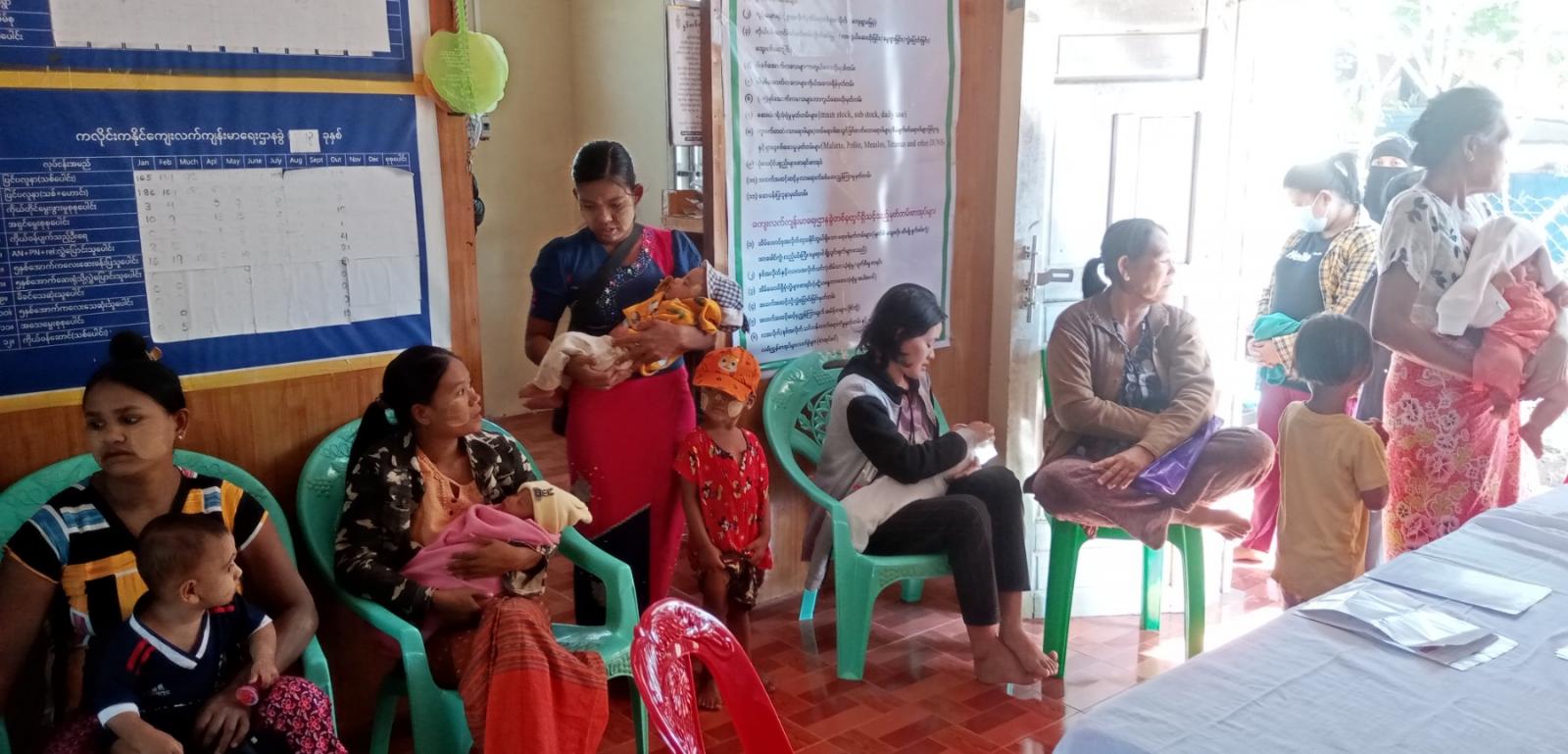 ကျိုက်မရော၌ အသက်တစ်နှစ်ခွဲအောက်ကလေးများနှင့် ကိုယ်ဝန်ဆောင်မိခင်များအား