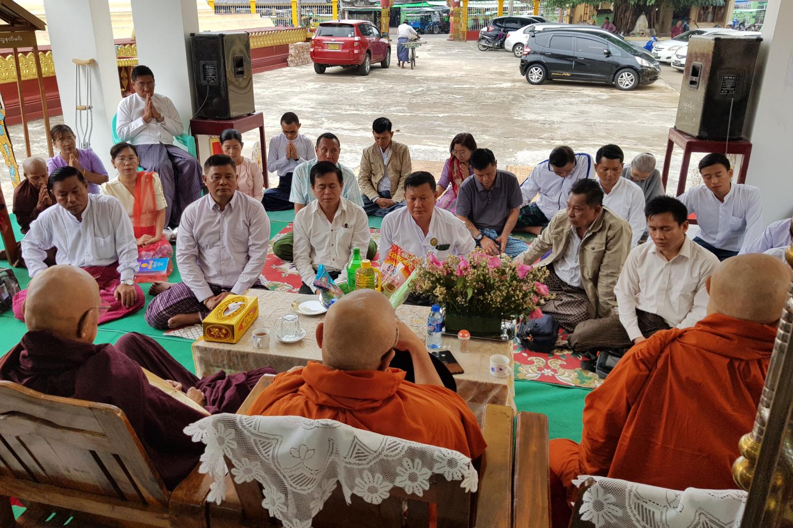 သထုံမြို့နယ်၌ ဥပ္ပါတသန္တိဒေသနာတော် ရွတ်ဖတ်ပူဇော်ပွဲ ပိတ်ပွဲအခမ်းအနားကျင