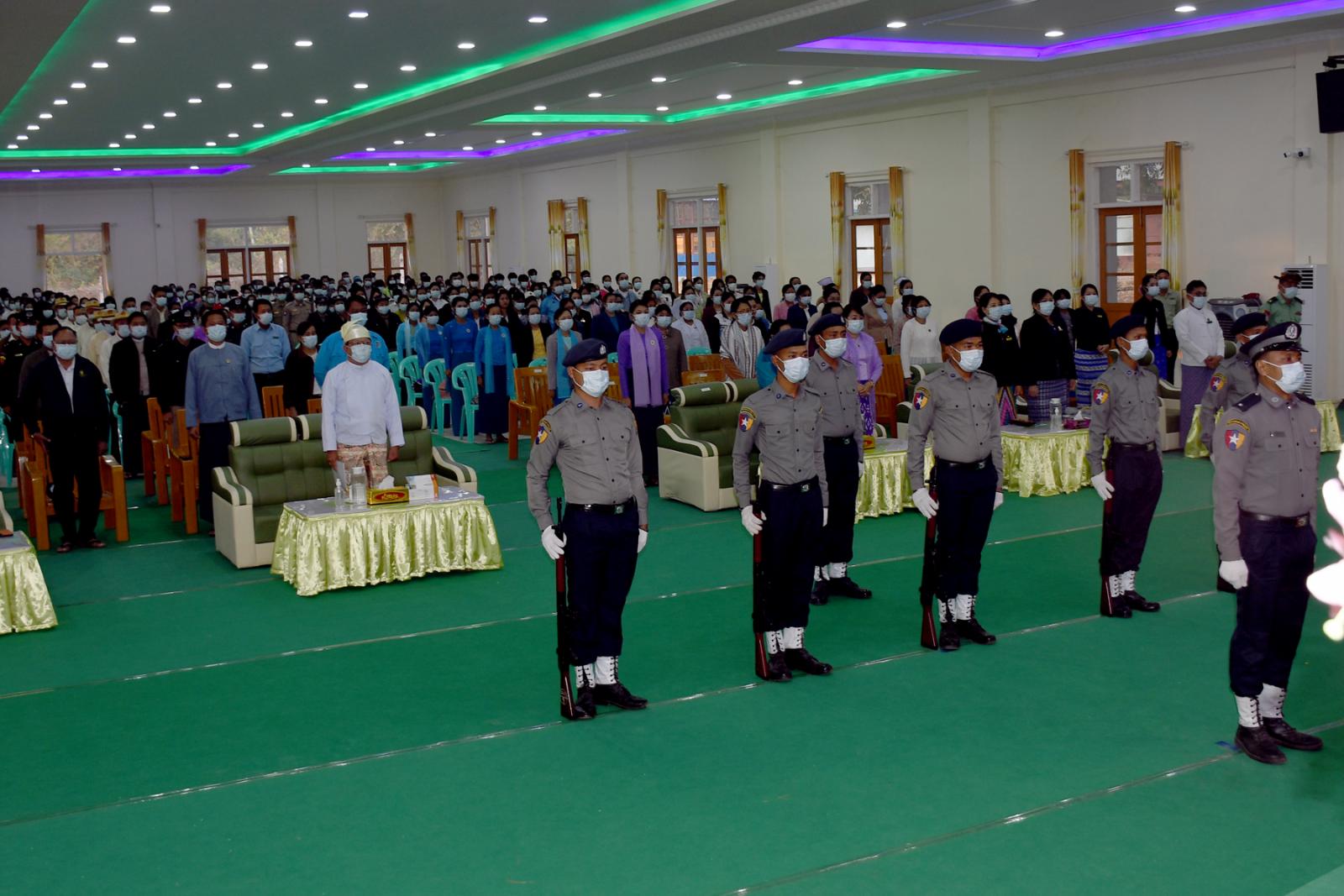 သရက်မြို့၌ ၂၀၂၄ခုနှစ် ၇၇ နှစ်မြောက် ပြည်ထောင်စုနေ့ နိုင်ငံတော်အလံအလေးပြုခြင်းနှင့် သဝဏ်လွှာဖတ