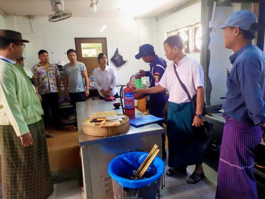 ငွေဆောင်မြို့၊ မီးသတ်ဦးစီးဌာနမှ မြို့အတွင်း မီးဘေးအန္တရာယ်ကြိုတင်ကာကွယ
