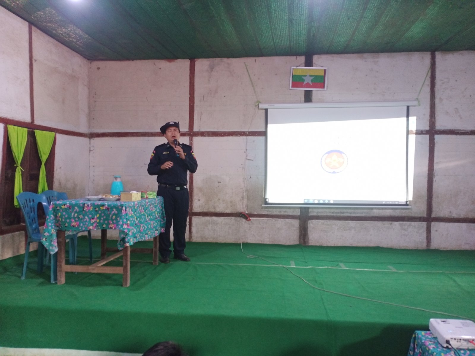မိုင်းပျဉ်းမြို့ အထကခွဲကျောင်း၌ သဘာဝဘေးအန္တရာယ်ကာကွယ်ရေးနှင့် တုန့်ပြန