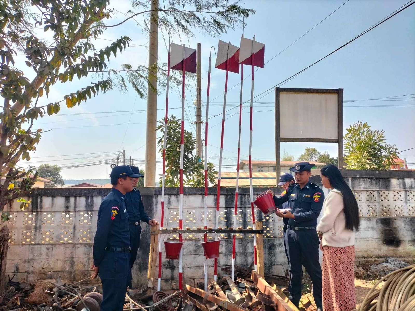 နမ့်စန်တွင် မီးဘေးအန္တရာယ် ကြိုတင်ကာကွယ်ရေးအတွက် မီးဘေးလုံခြုံရေးလုပ်ငန