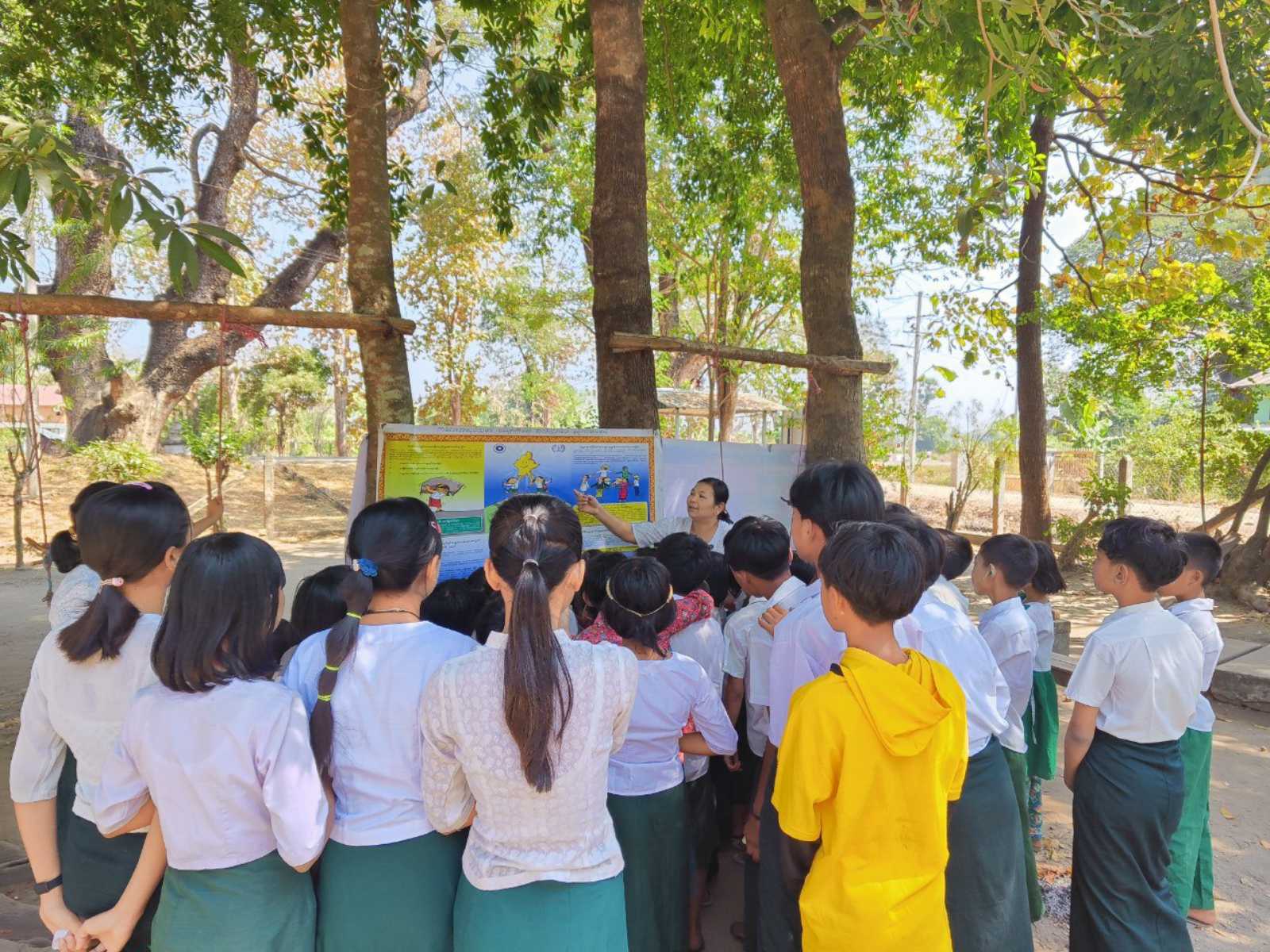 ရွှေတောင်မြို့နယ်တွင် အခြေခံကျောင်းများ၌ ၇၇ နှစ်မြောက် ပြည်ထောင