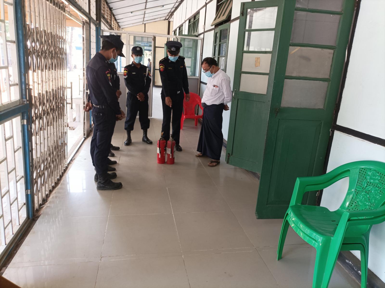 မင်းတုန်းမြို့ မြို့နယ်ပြည်သူ့ဆေးရုံ မီးဘေးအန္တရာယ် ကြိုတင်ကာကွယ်ရေးအတ